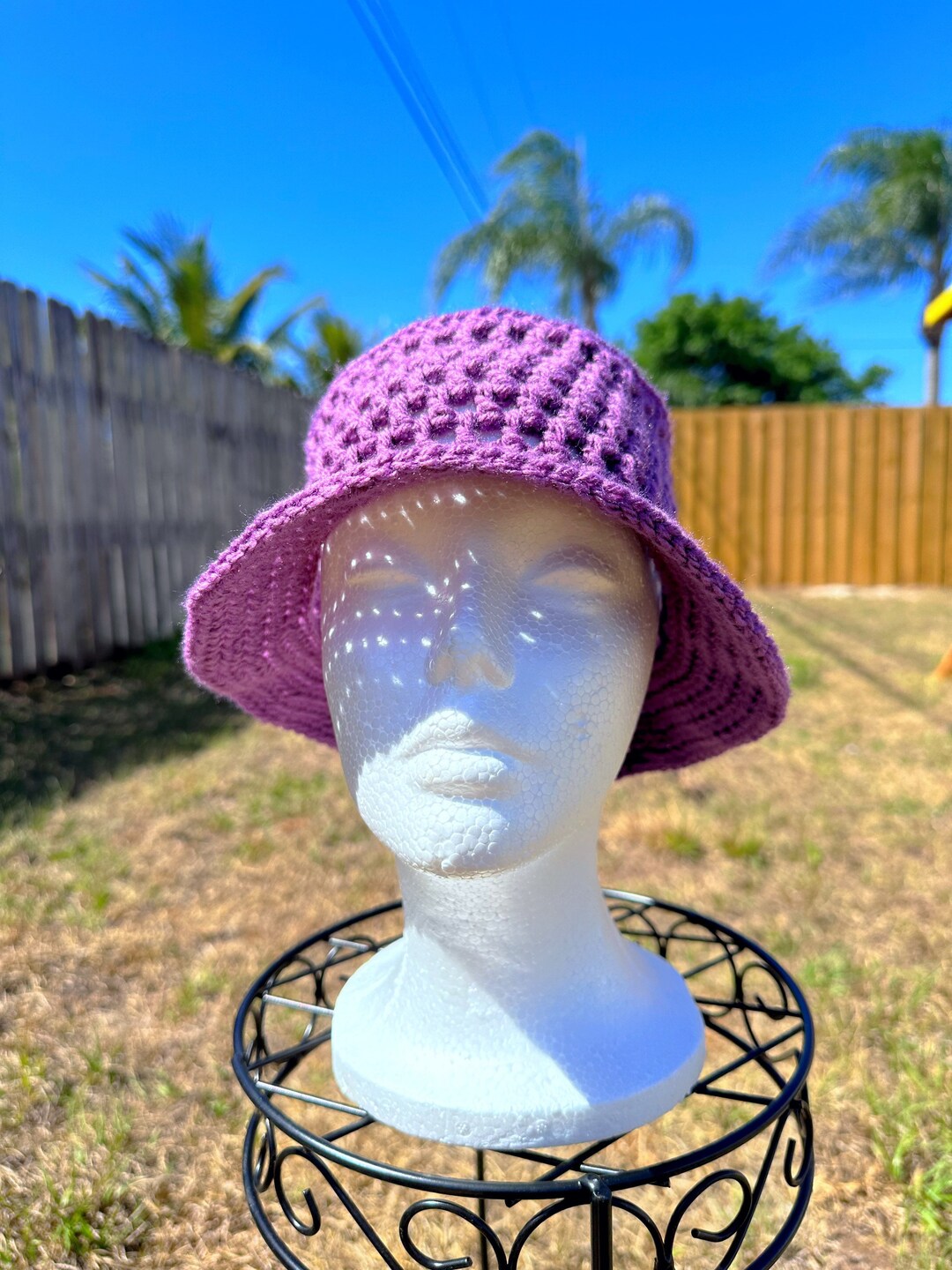 Crochet Granny Bucket Hat | Hair Accessories | Crochet Hats | - Etsy