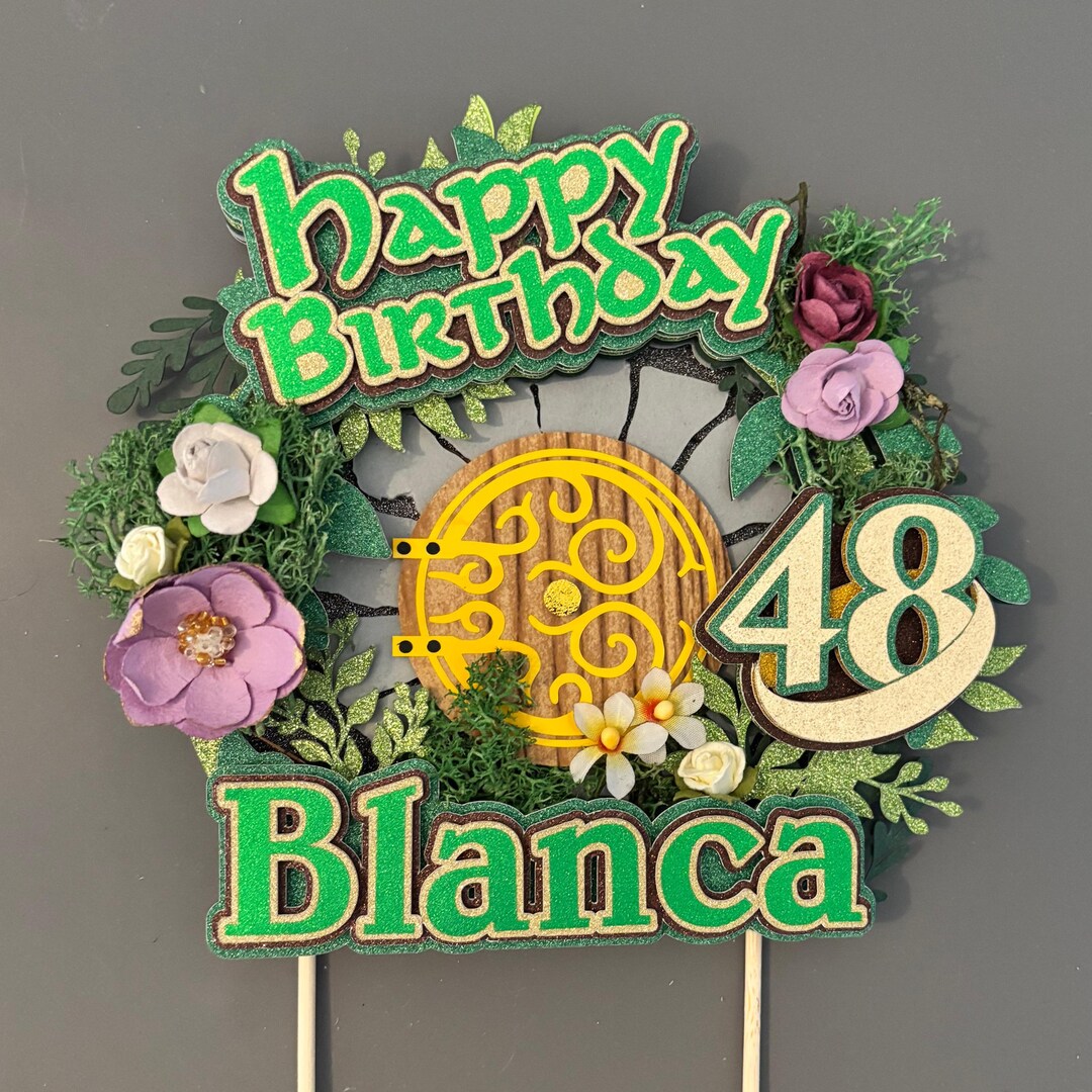 Custom Personalized LOTR Hobbit-inspired Birthday Cake Topper - Etsy