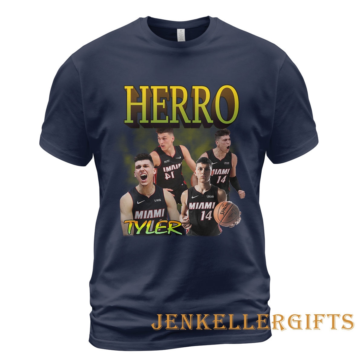 Tyler Herro T-Shirt, Tyler Herro Tshirt Merchandise Professional Basketball Player sold by Esraa ...