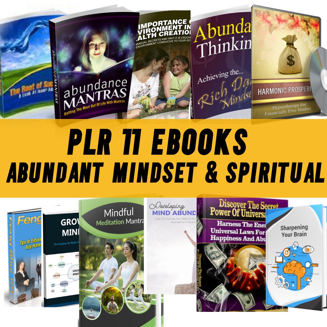 11 PLR Abundant Mindset Ebook Bundle, Master Reselling Rights, Ebooks ...
