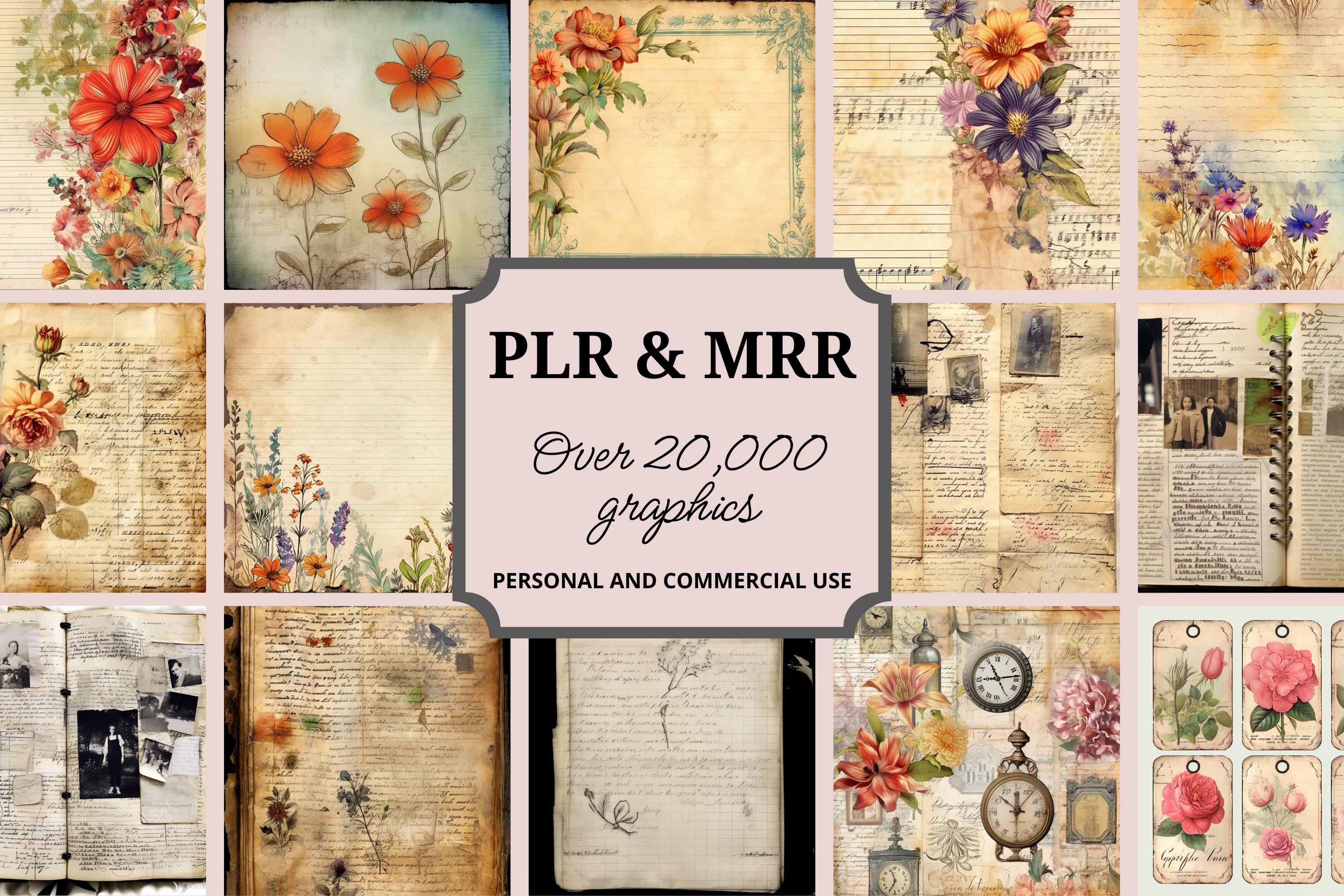 Over 20,000 Junk Journal Prints | PLR & MRR Graphics for DIY Journals ...