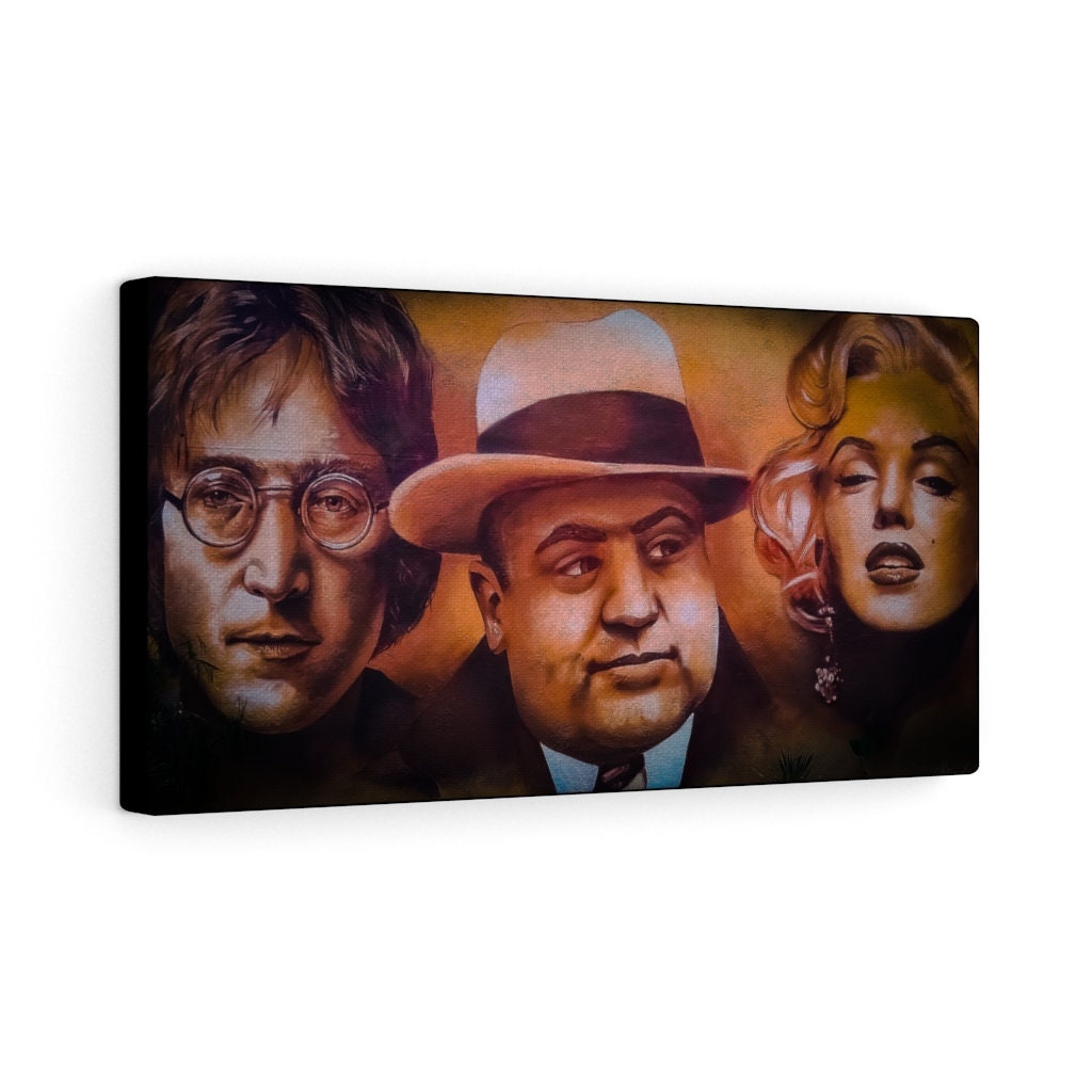 John Lenon, Al Capone, Marilyn Monroe Mural Home Decor Canvas - Etsy