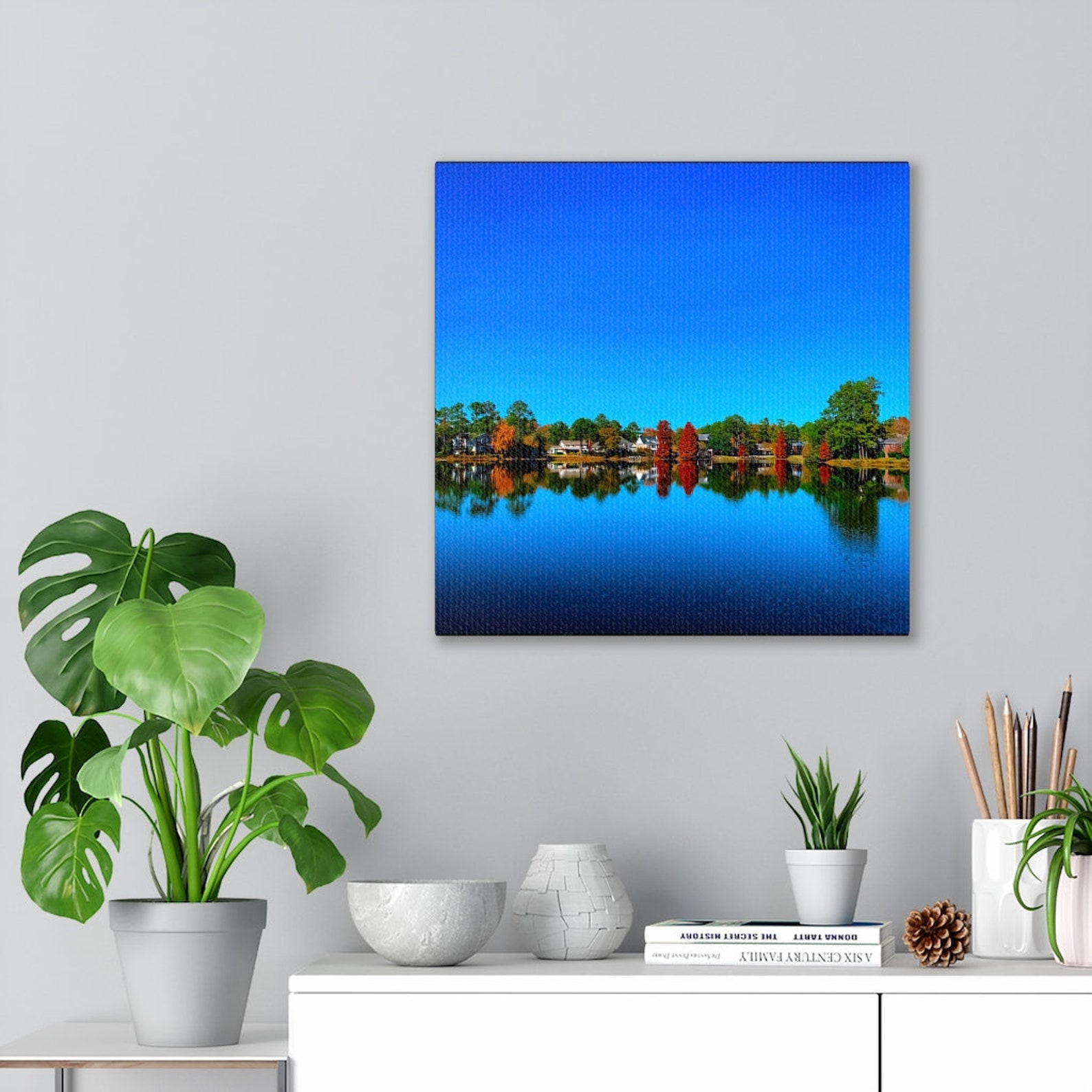 Reflection Lake Home Decor Canvas - Etsy