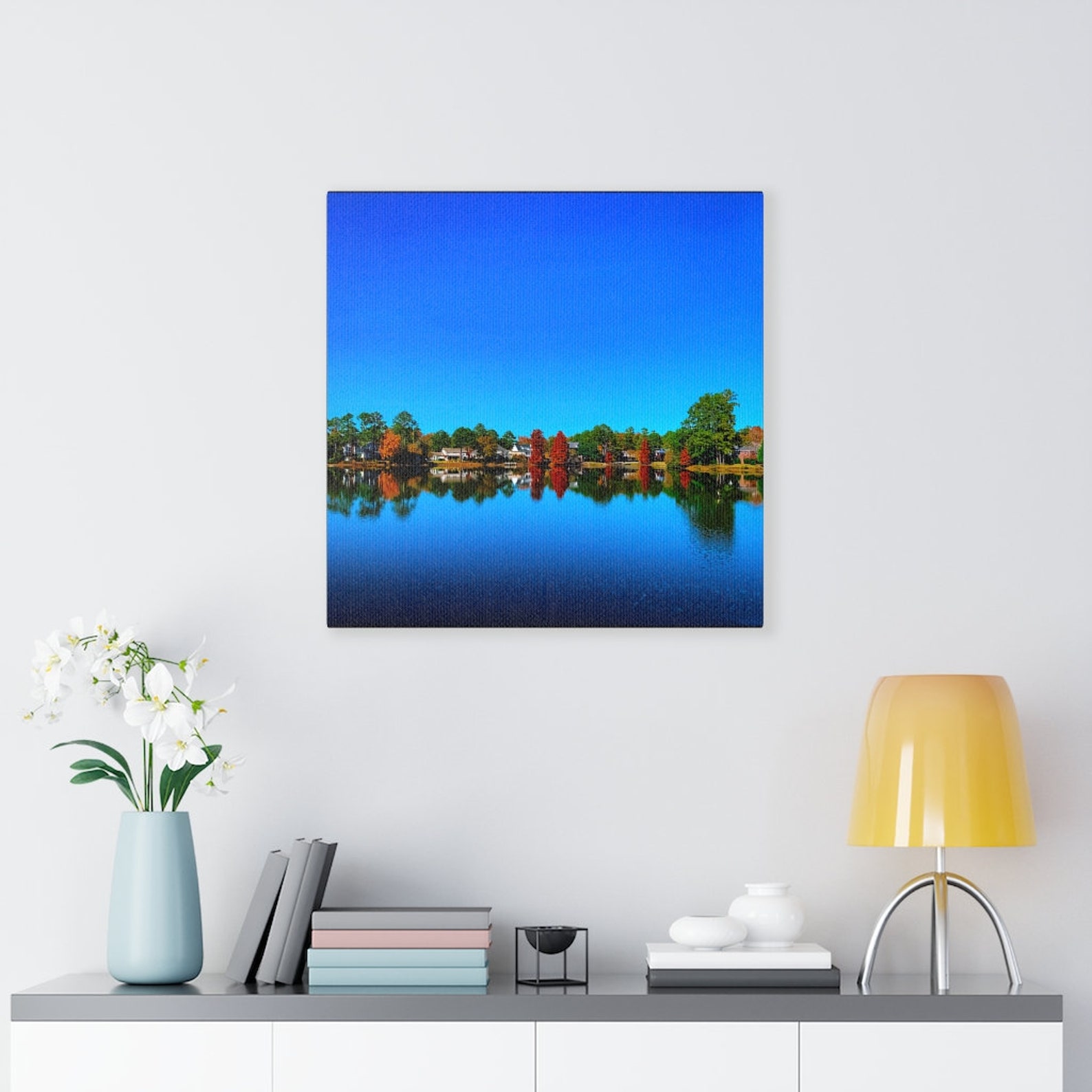 Reflection Lake Wall Art Canvas • Serene Lake Landscape Home Decor ...