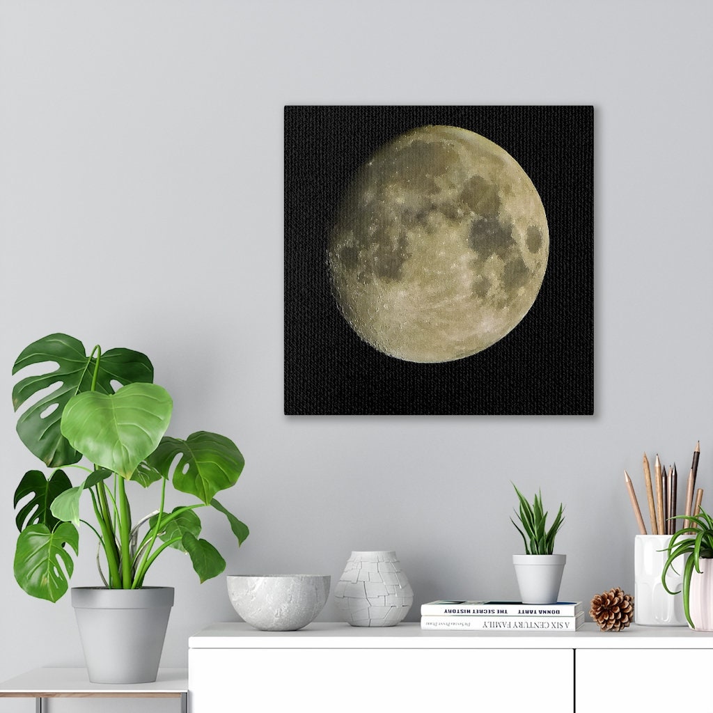Full Moon Home Decor Canvas - Etsy