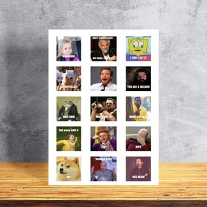 Paquete de pegatinas de memes | Paquete de 45 pegatinas | para ...