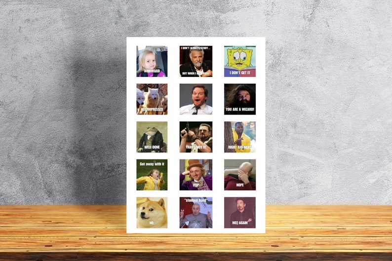 Paquete de pegatinas de memes | Paquete de 45 pegatinas | para ...