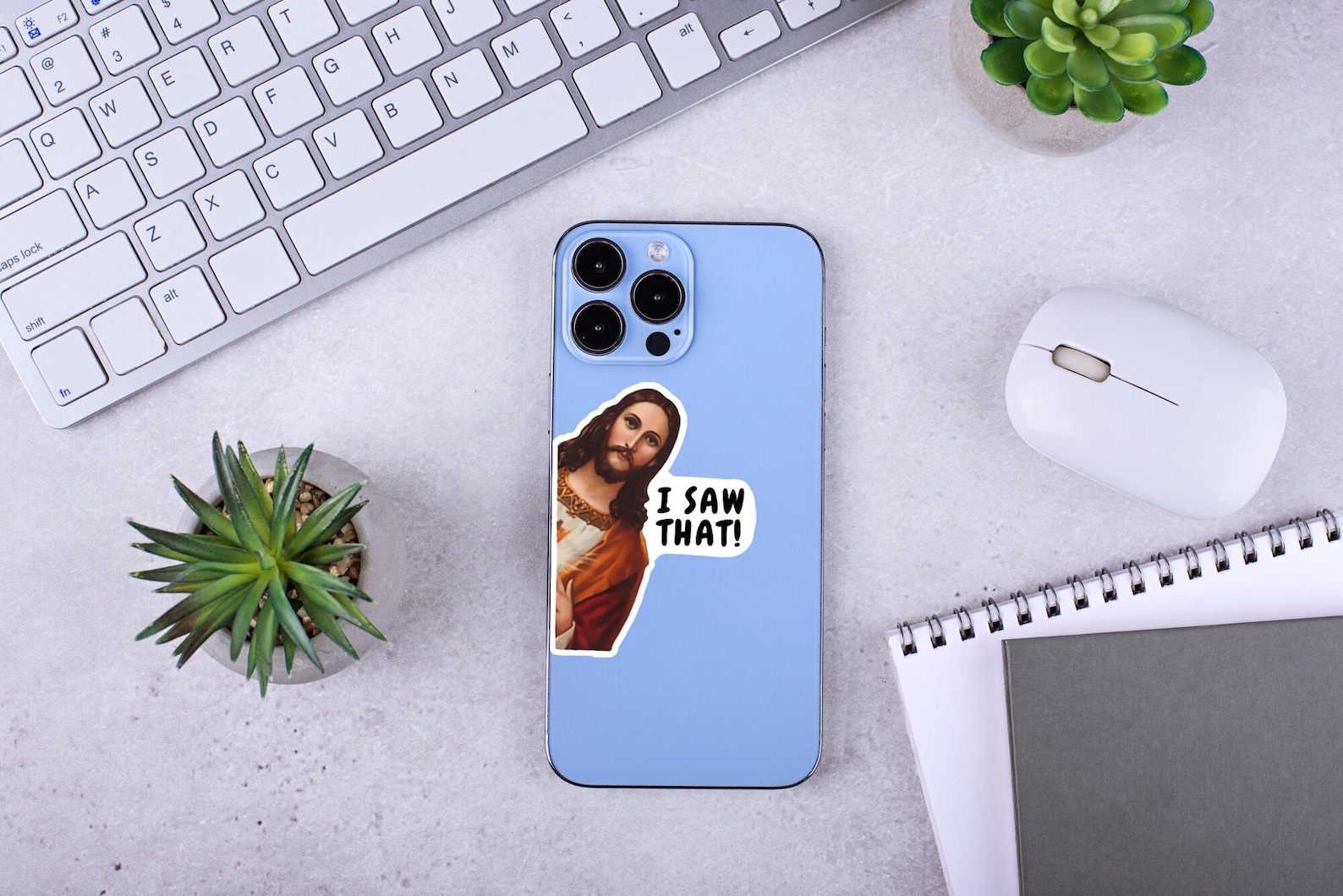 I Saw That Jesus Christ Peeking Meme Sticker Humorous - Etsy