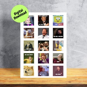 Printable Meme Sticker Pack for Teachers and Students| Print at Home ...