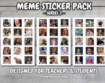 Paquete de pegatinas de memes Paquete de 45 pegatinas para profesores ...