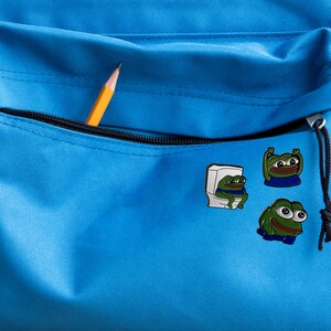 Pepe Meme Pin Bundle | 3 Pepe Enamel Pin Badges Mit Verschluss | Pepo ...