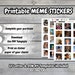 Printable Meme Sticker Pack Series 2 - for Teachers and Students ...