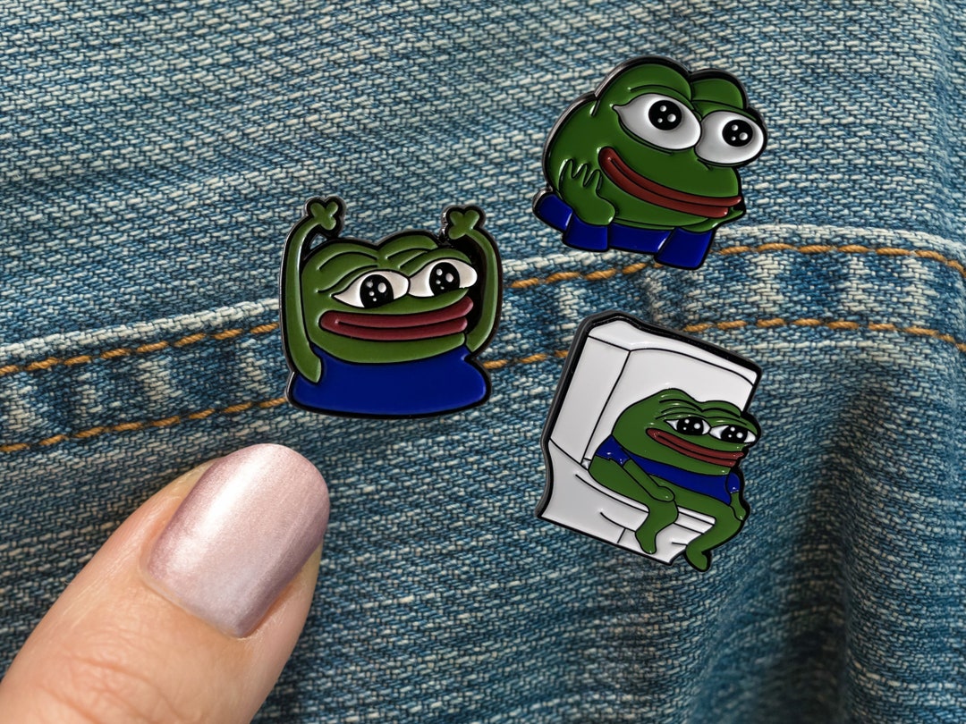 Pepe Meme Pin Bundle | 3 Pepe Enamel Pin Badges Mit Verschluss | Pepo ...