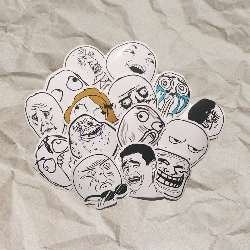 Meme Sticker Pack Ragefaces / Aufkleber 15 Stück Leicht - Etsy.de