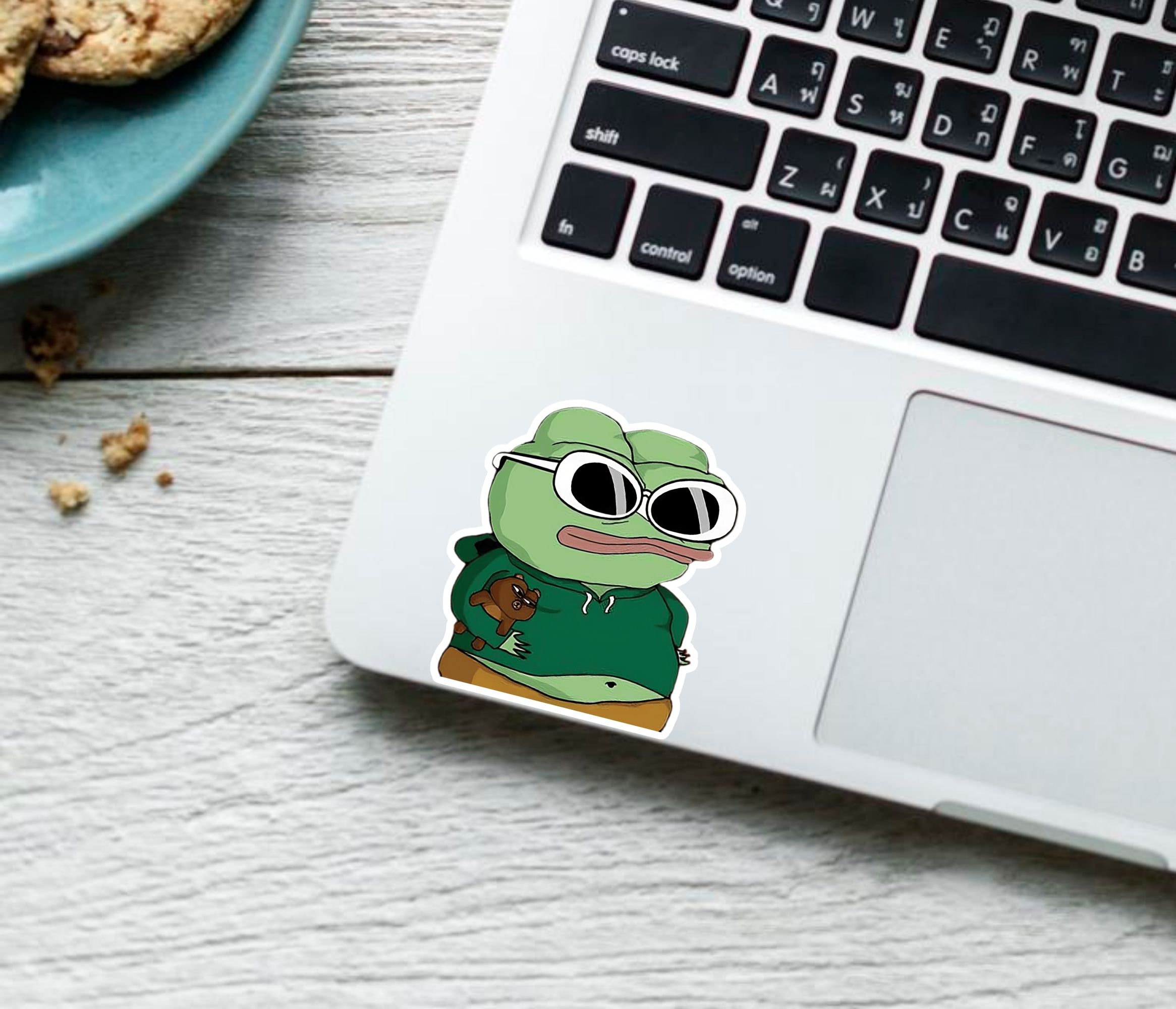 Pepe Cool Pepo Young Meme Sticker, Humorous Vinyl Decal for Laptops ...