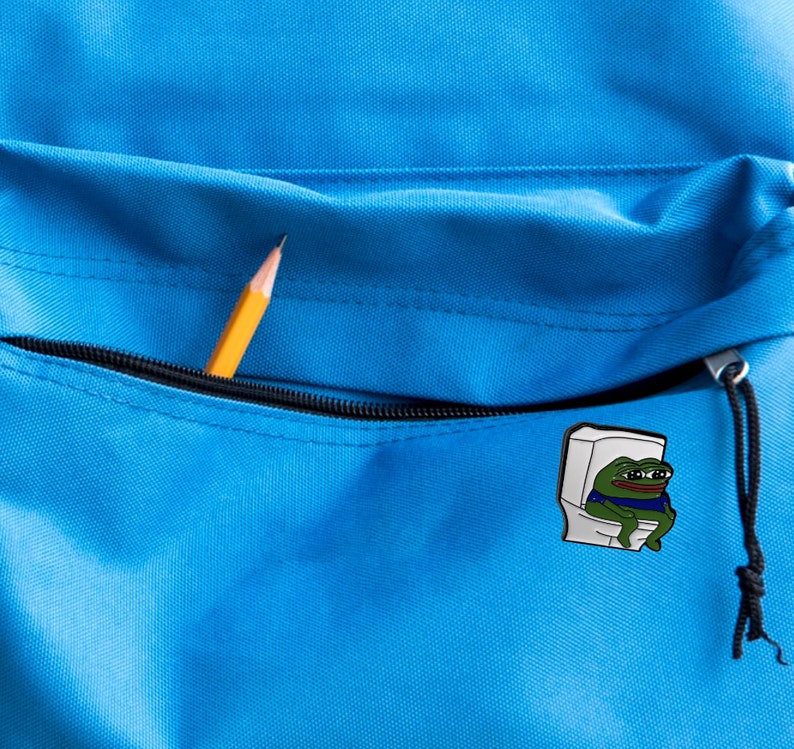 Pepe Meme Pin Pepepoopoo Enamel Pin Badge With Butterfly - Etsy