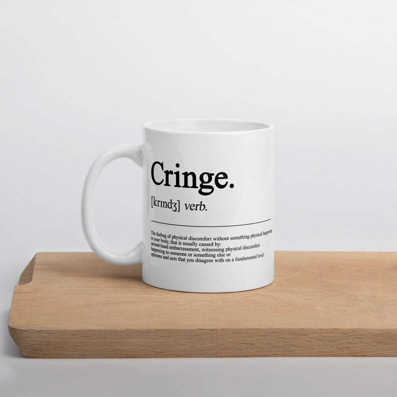 Cringe Definition Tasse Premium Keramik Tasse Cringe Zitat - Etsy.de