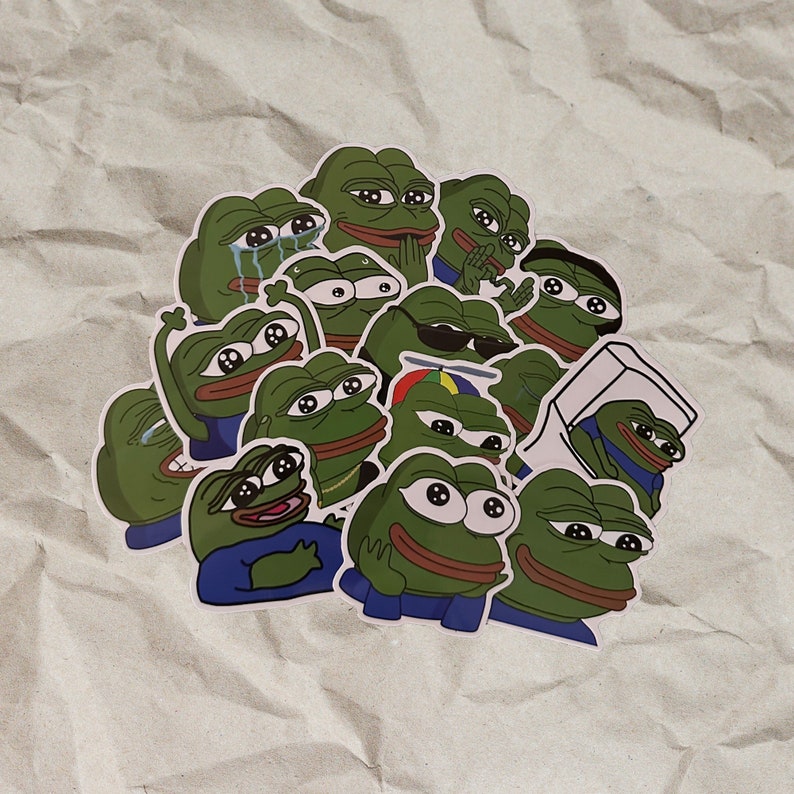 Pepe Meme Stickers 15 Pieces Easy to Remove Pvc/vinyl - Etsy