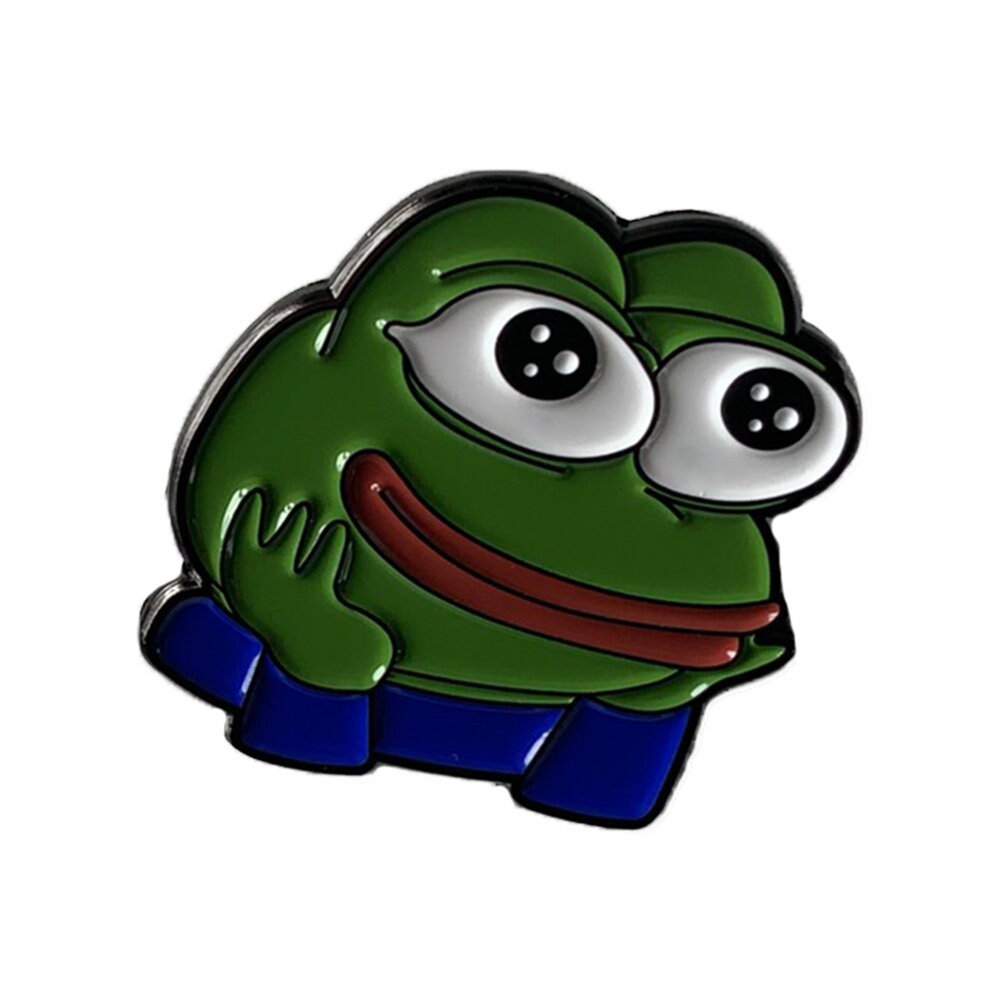 Pepe Meme Pin Pepehappy Enamel Pin Badge With Butterfly - Etsy