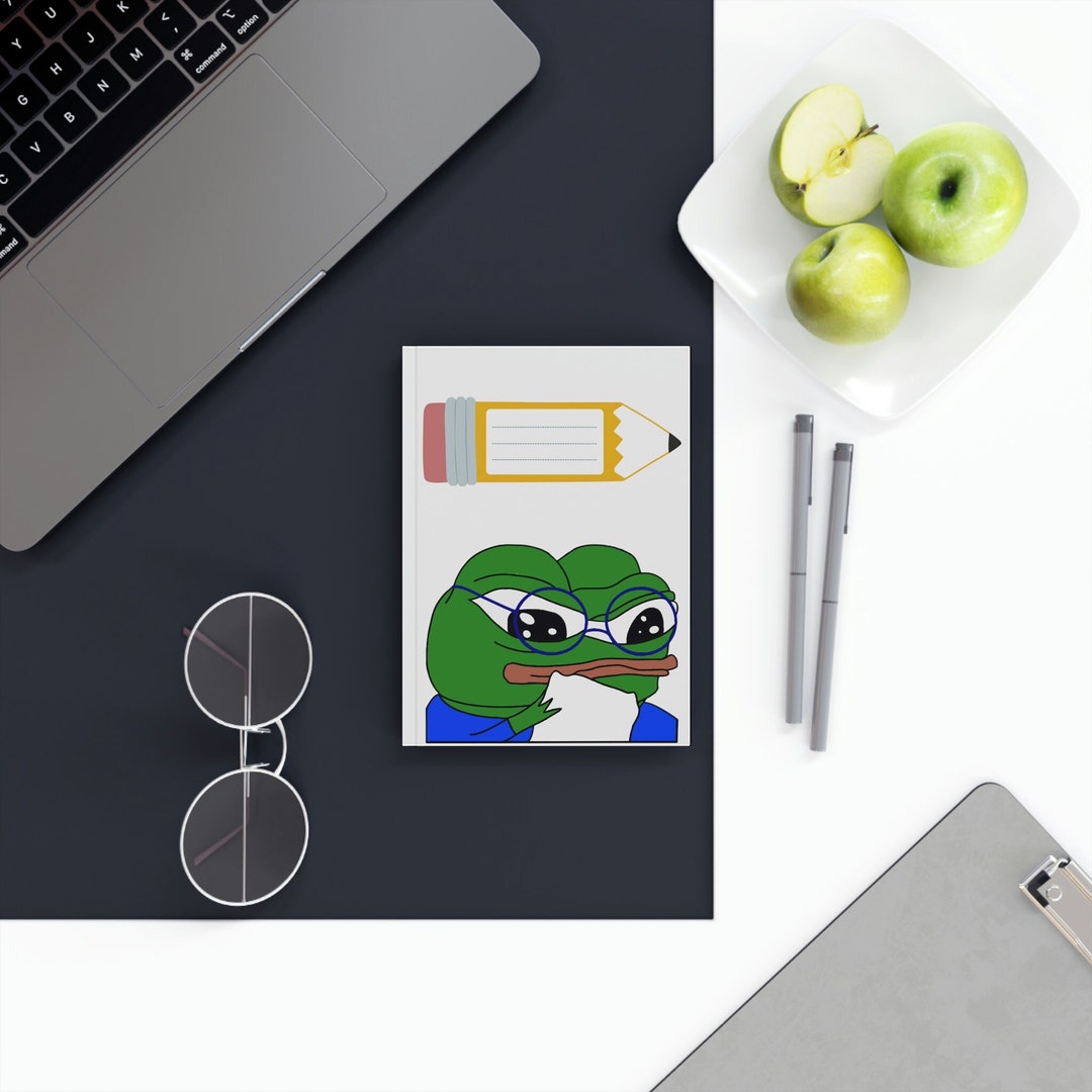 Pepe the Frog Hard Cover Notebook | Pepenoted Meme Notepad | Cute Pepog ...