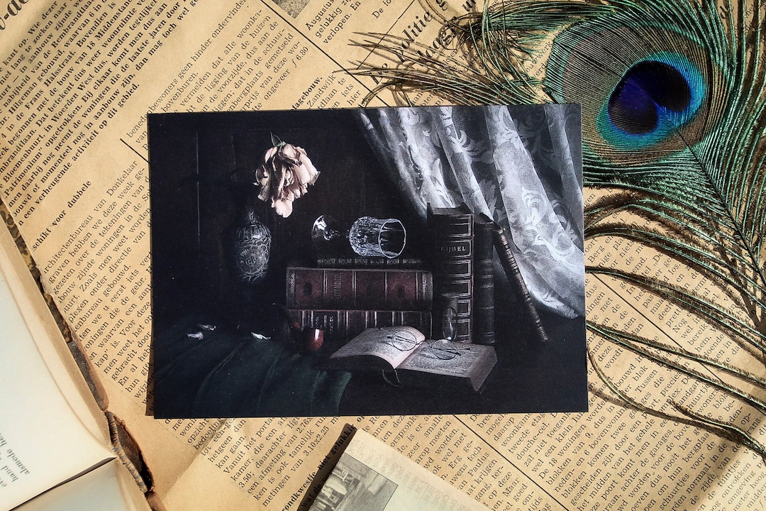 Vanitas Still Life Postcard ''sorry'' - Etsy