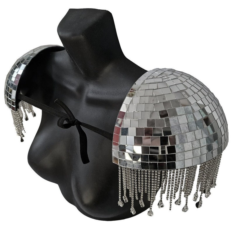 20cm Deluxe & Super Deluxe Disco Ball Shoulder Pads With Rhinestone ...