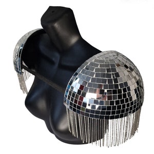 20cm Deluxe & Super Deluxe Disco Ball Shoulder Pads With Rhinestone ...