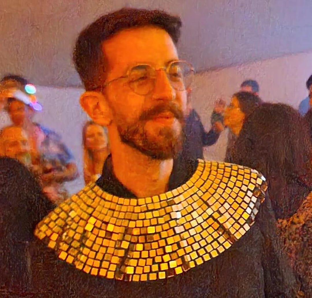 Disco Mirror Ball Wesekh Large Collar 832 - Colour Options Available - Etsy