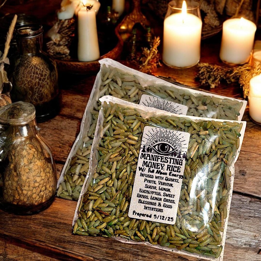 Manifesting Money Rice: for Prosperity Ritual With Crystals and Herbs ...