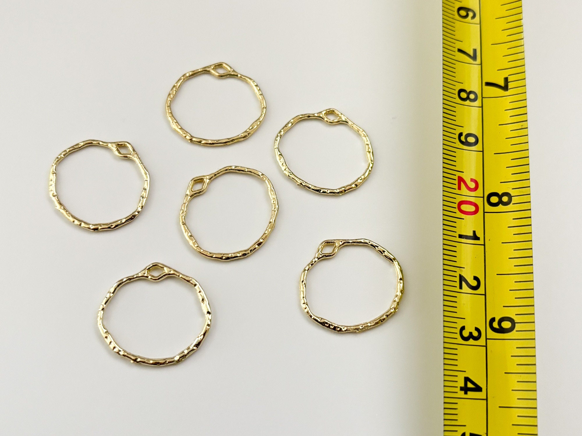 10 Gold Round Open Back Bezels for Resin Jewellery Making, Alloy ...