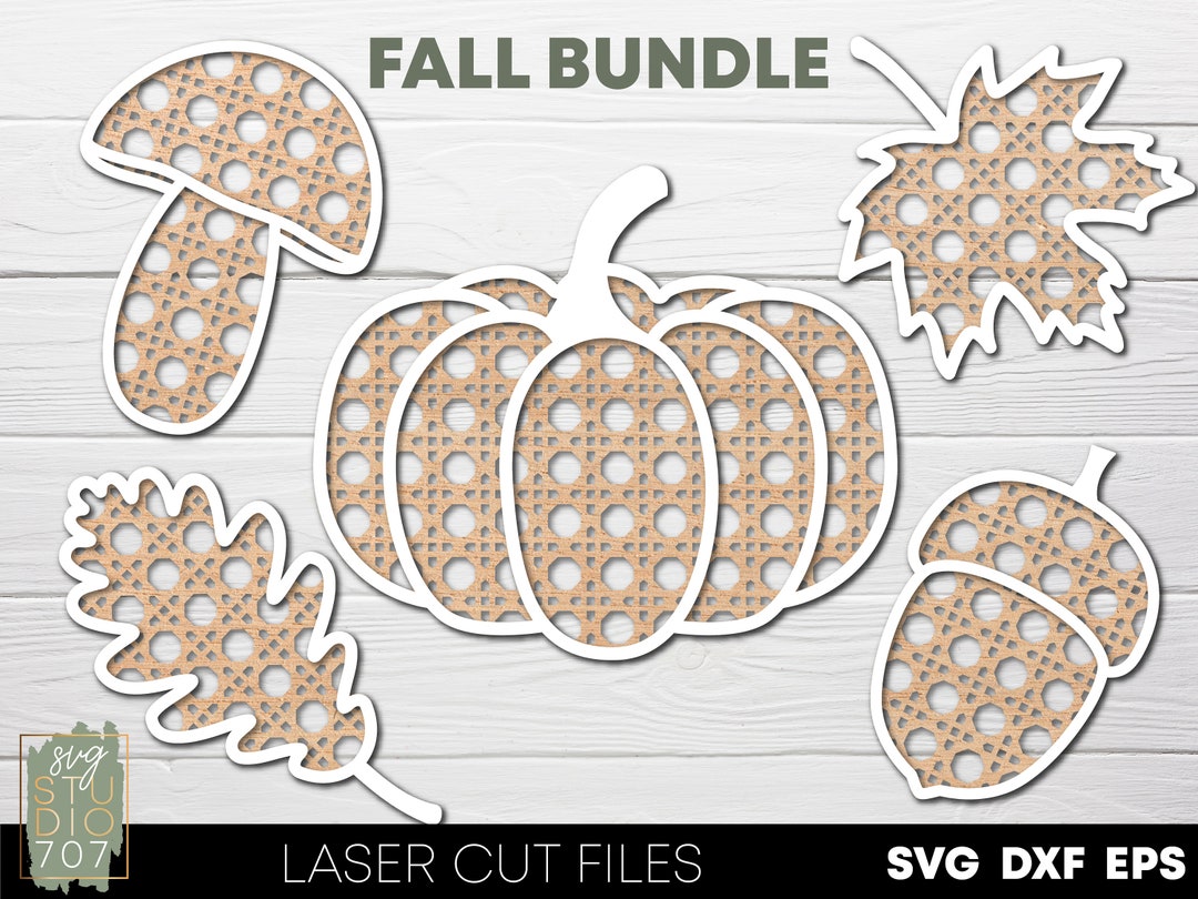 Fall Elements Svg Bundle Autumn Laser Cut File Pumpkin Svg Mushroom Svg ...