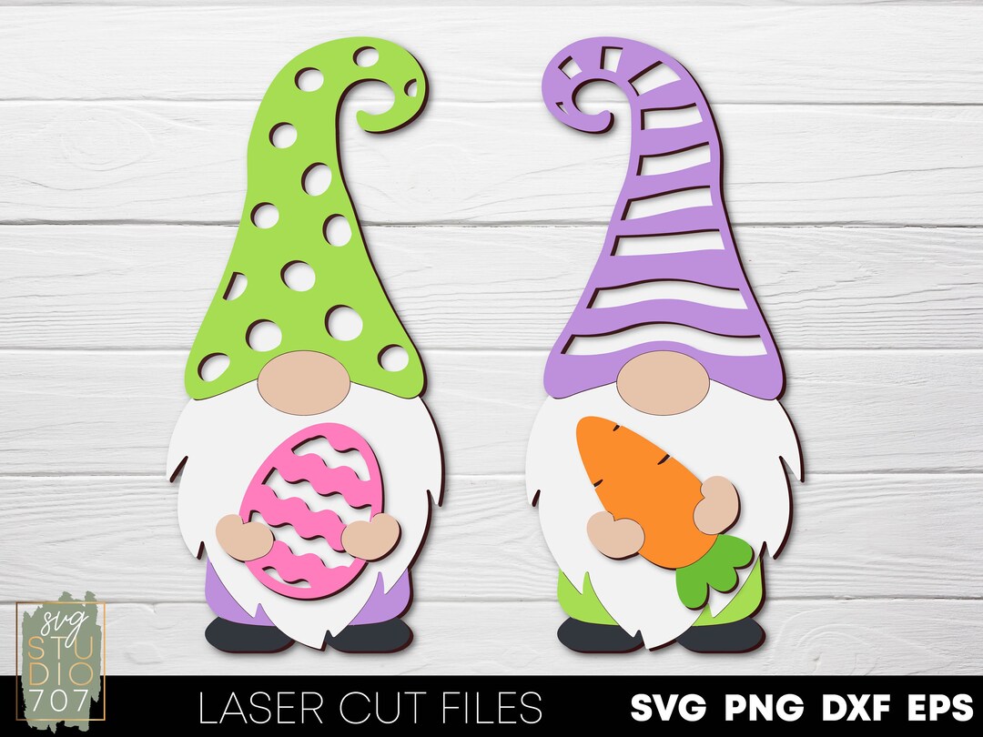 Easter Gnomes Svg Laser Cut Files Spring Gnomes Svg Png Gnome Door ...