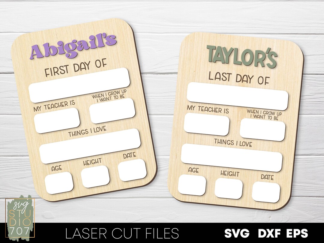 First Day of School Sign Svg Personalized School Signs Last Day of ...