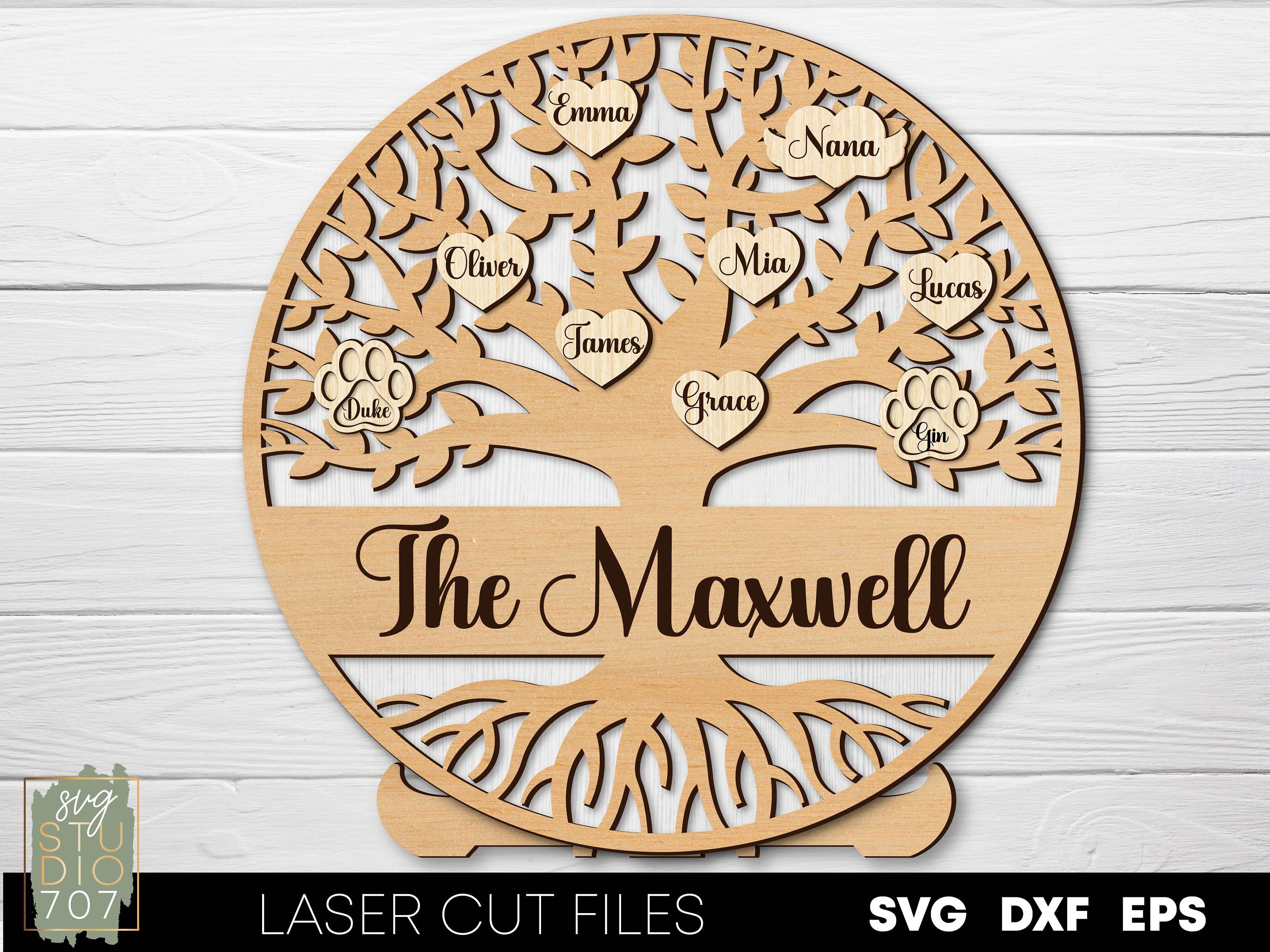 Family Tree svg Tree Of Life laser cut file Family reunion - Etsy Polska