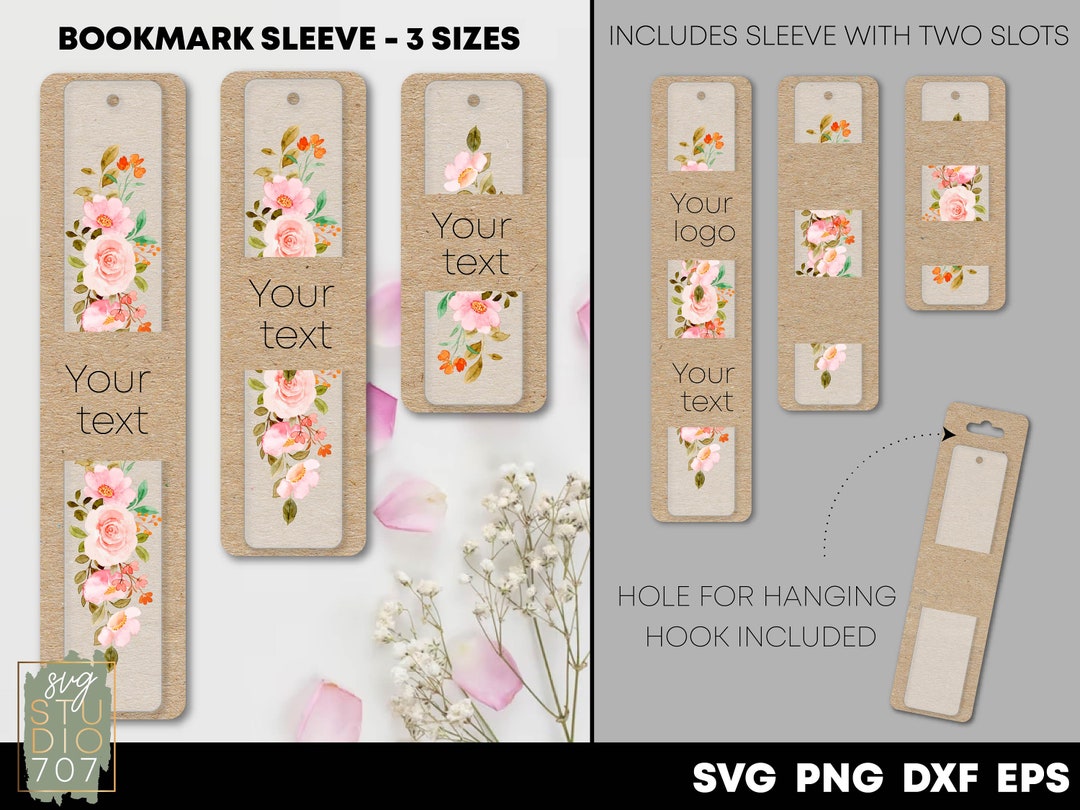 Bookmark Sleeve Svg for Resin, Acrylic Bookmark Bookmark Holder Svg ...