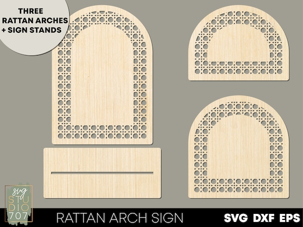 Arch Template Bundle SVG Boho Wedding Chiara Arch Sign Half Arch Double ...