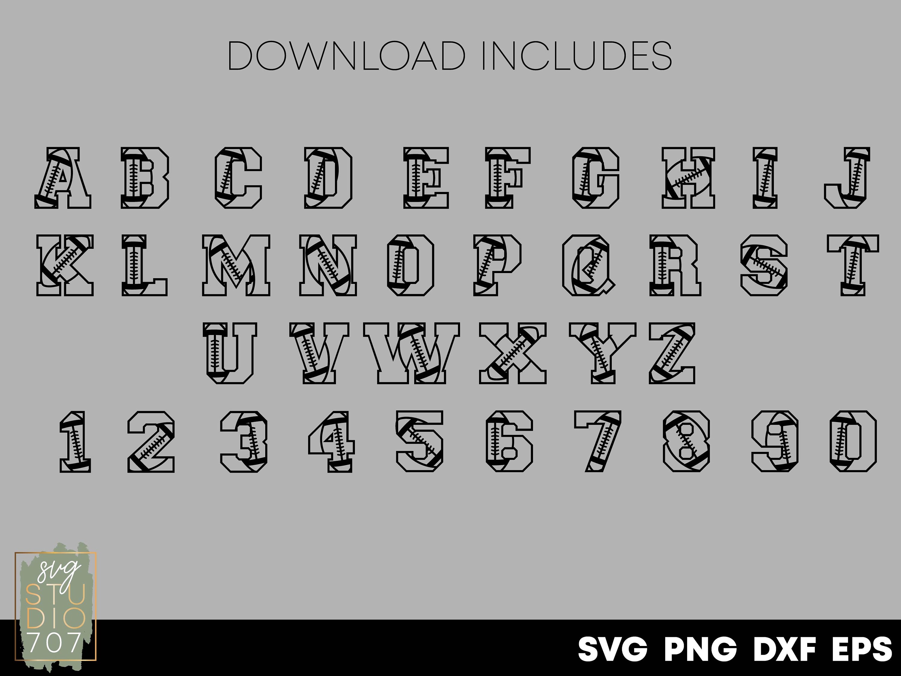 Football Letters and Numbers Svg Png Sports Svg Alphabet - Etsy