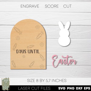Dry Erase Easter Countdown Svg Laser Cut Files Easter Bunny Countdown ...