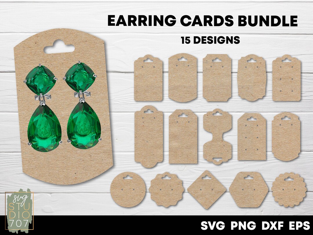 Earring Card Svg Earring Card Holder Svg Earring Display Svg Earring ...