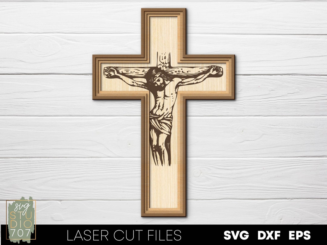 Layered Cross Svg Laser Cut Files Christian Sign Jesus Christ Svg Svg ...
