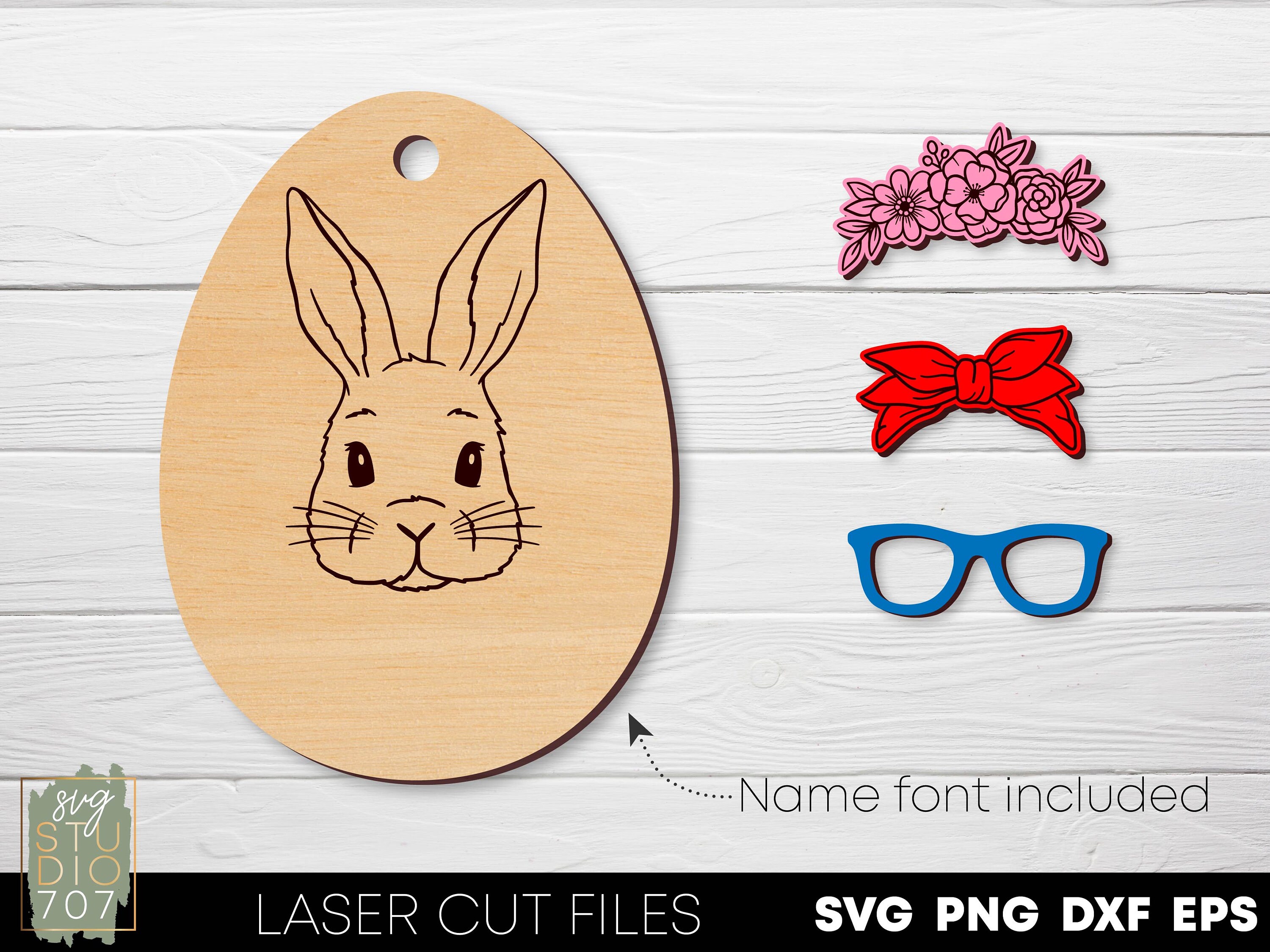 Easter Basket Tag Svg Laser Cut Files Easter Decor Wood Name - Etsy ...