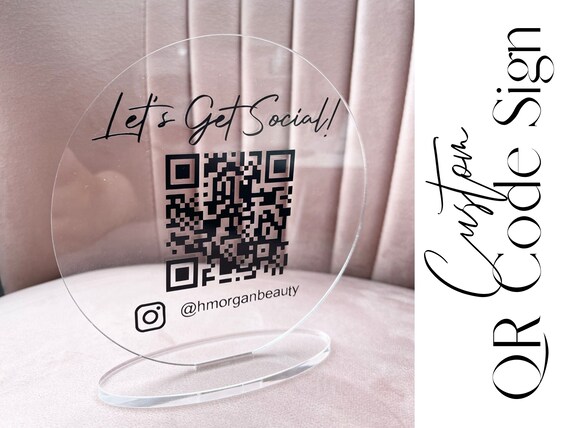 QR Code Sign Scannable Social Media Sign for Instagram | Etsy UK