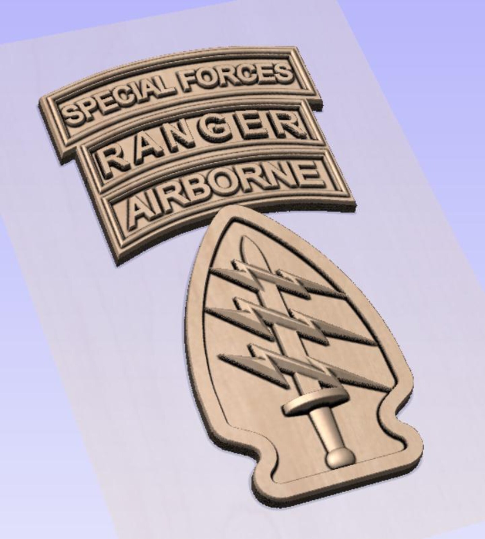 Airborne Ranger Special Forces Patch STL - Etsy