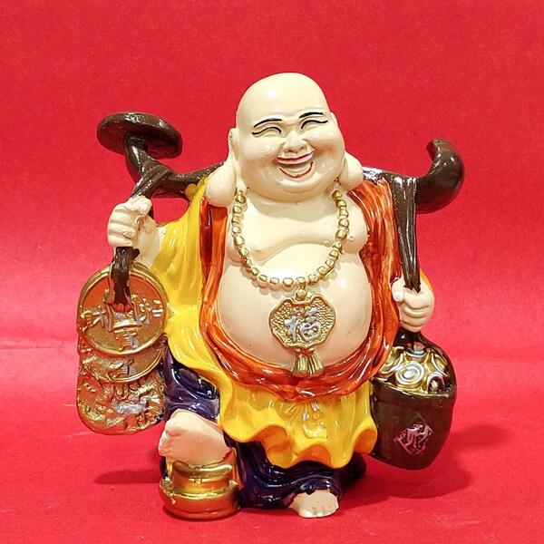 Laughing Buddha Statue Money - Etsy