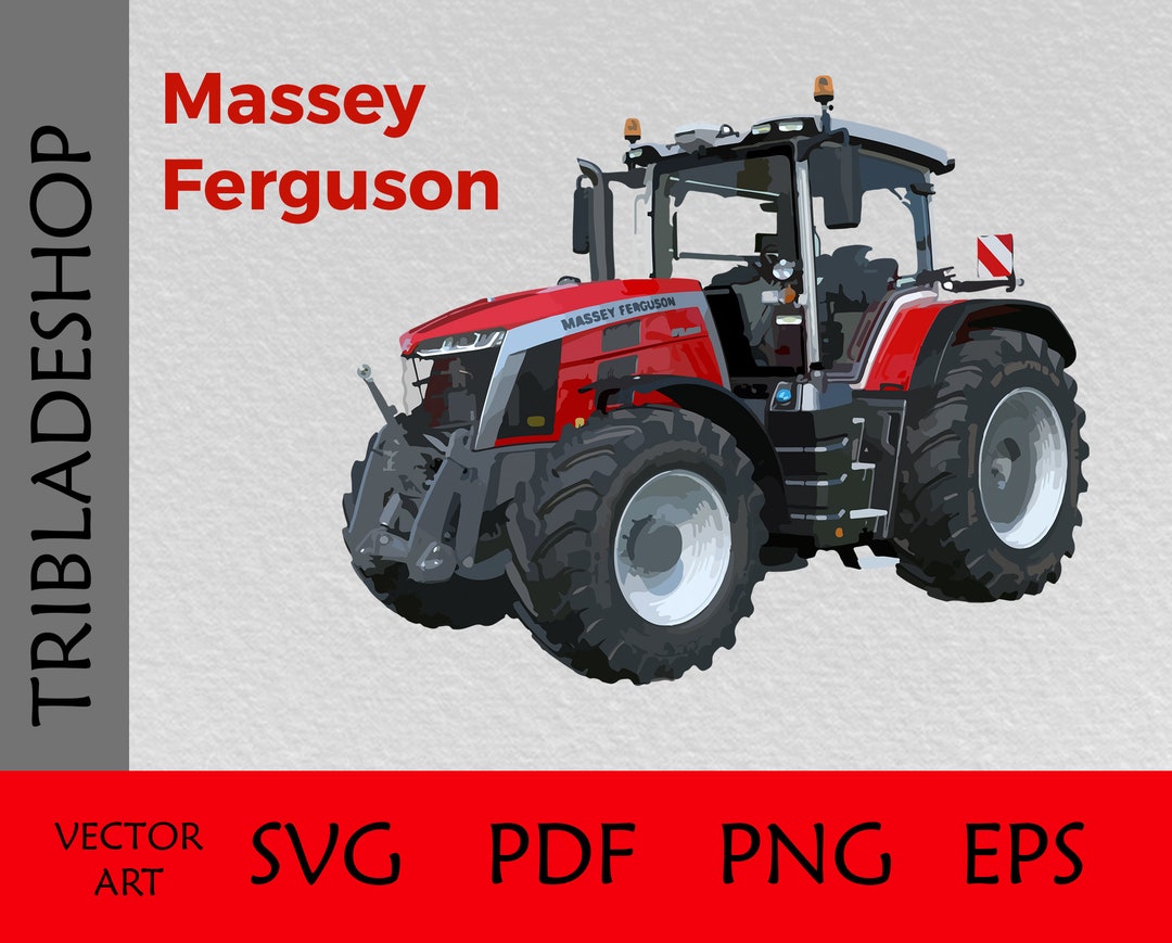 Farm Tractor Massey Ferguson SVG PDF PNG Eps Cut File - Etsy Australia