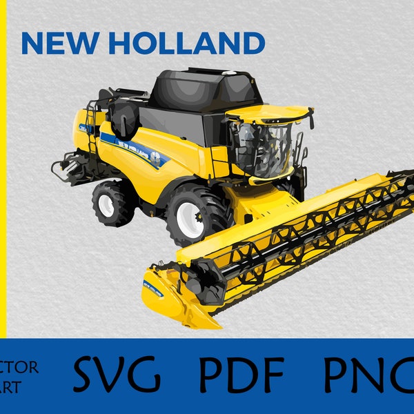 New Holland Combine Svg - Etsy