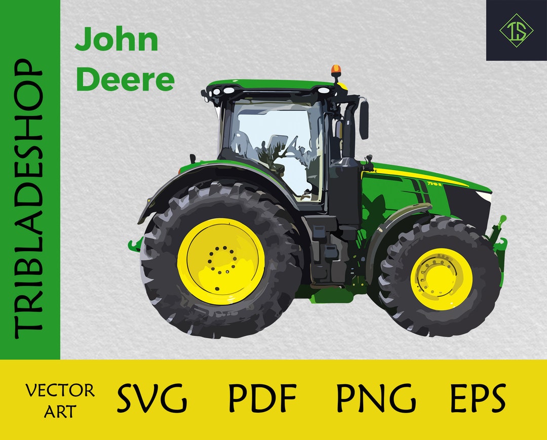 Farm Tractor John Deere SVG PDF PNG Prints Clipart - Etsy