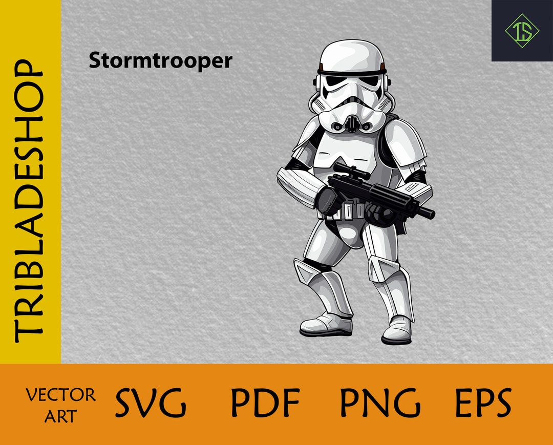 Stormtrooper SVG Star Wars Svg Big Head Small Body Dark - Etsy