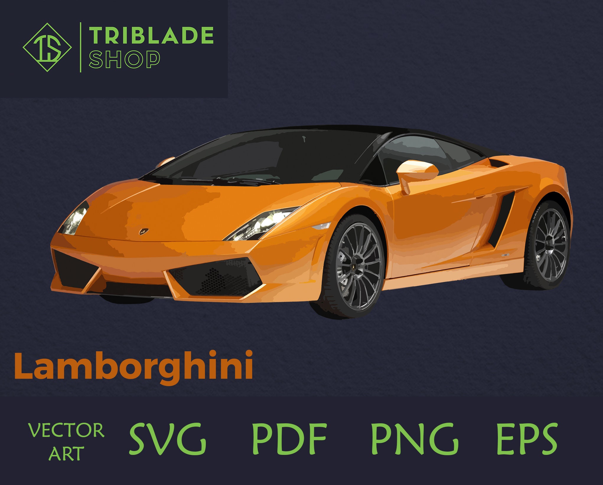 Lamborghini SVG PDF PNG Eps Prints Clipart Svg Children - Etsy