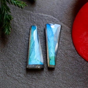 Labradorite Slice | Tapper Baguette Slice Labradorite | Natural ...